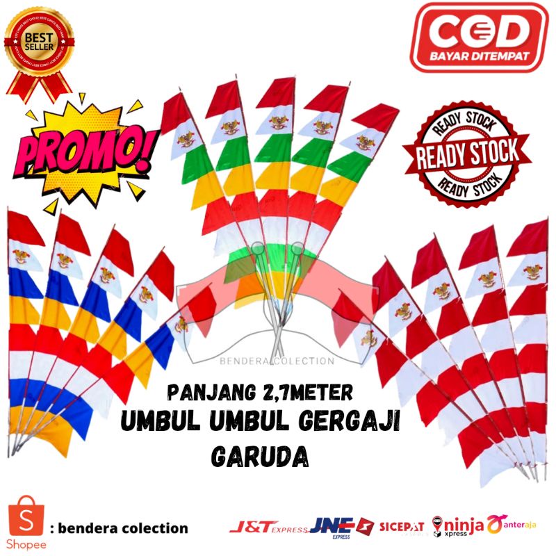 Jual BENDERA UMBUL UMBUL WARNA WARNI GARUDA | Shopee Indonesia