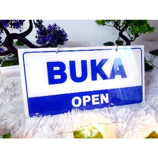 Jual Papan Buka Tutup akrilik / papan sign bisa custom gambar, ukuran ...