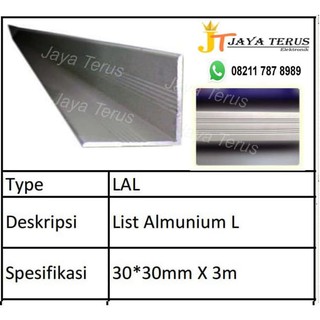 Corner Siku Aluminium List L Alumunium Hardcase Lis L 3 meter PROMO ...