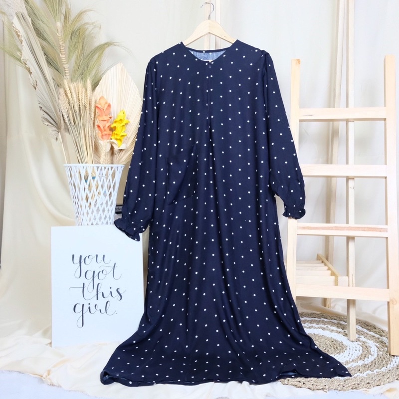 Jual daster long lengan panjang jumbo semata kaki ld 120 cm Indonesia|Shopee Indonesia