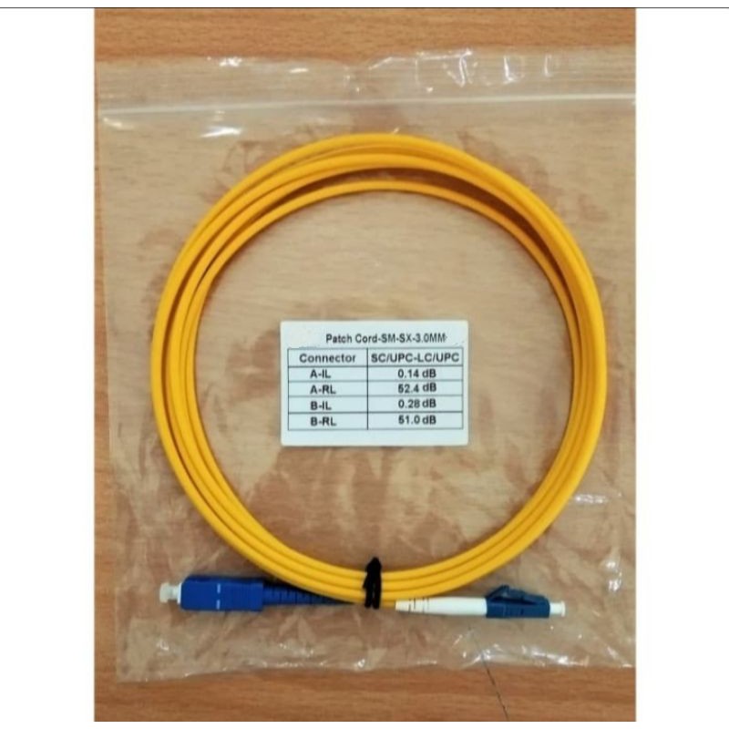 Jual 3m Patchcord SC Upc - LC Upc Fiber Optic Patch Cord SC-LC Patch Core Simplex | Shopee Indonesia