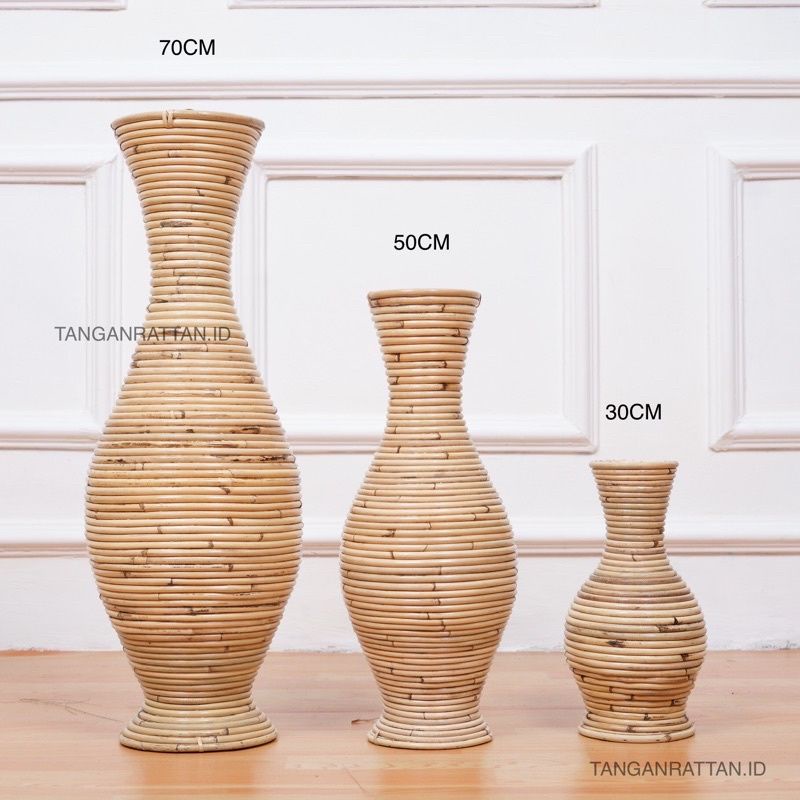 Jual VAS BUNGA ROTAN / GUCI ROTAN MENGKILAP | Shopee Indonesia