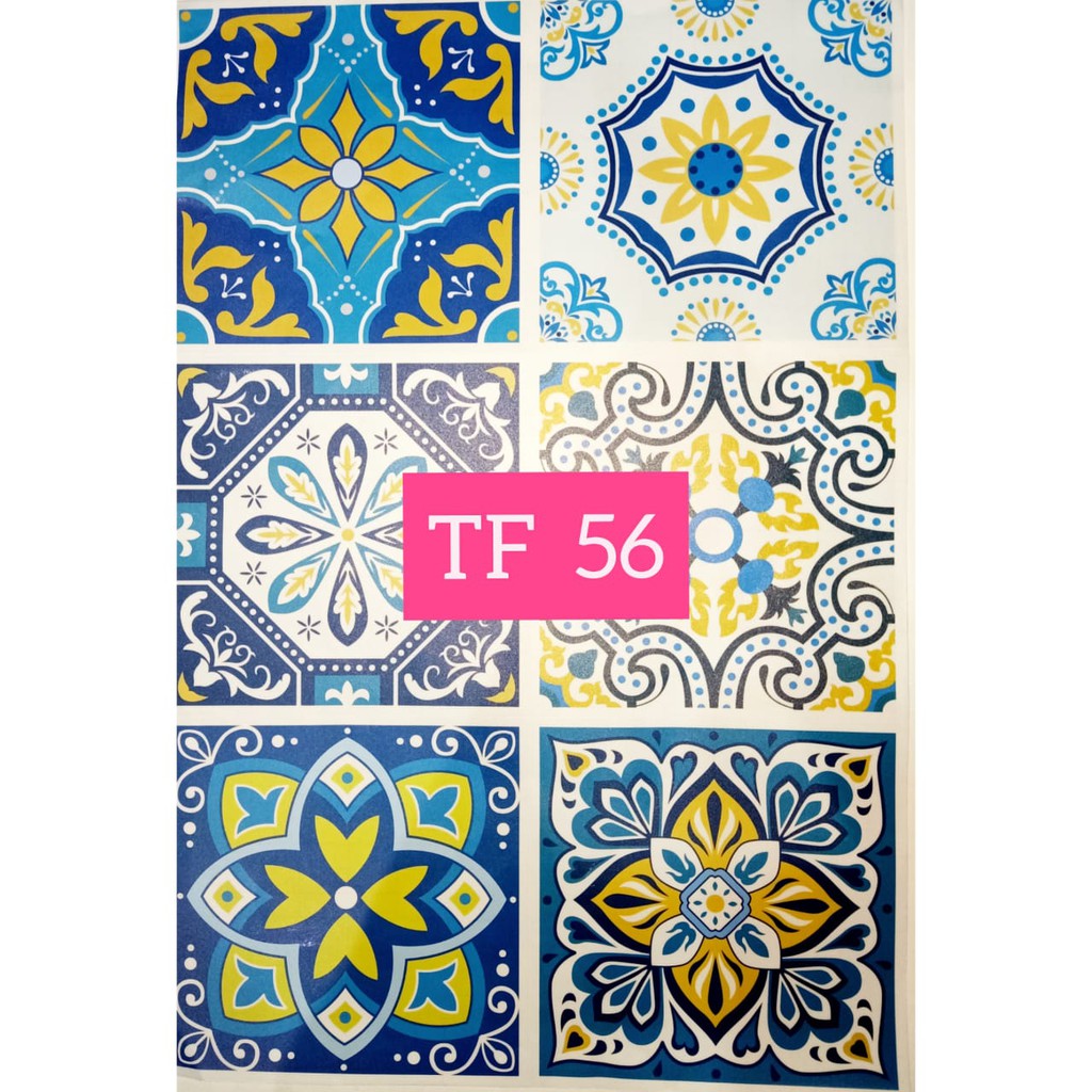 Jual STIKER STICKER LANTAI KERAMIK TANGGA TF 56 WALLSTICKER DAPUR TEGEL ...