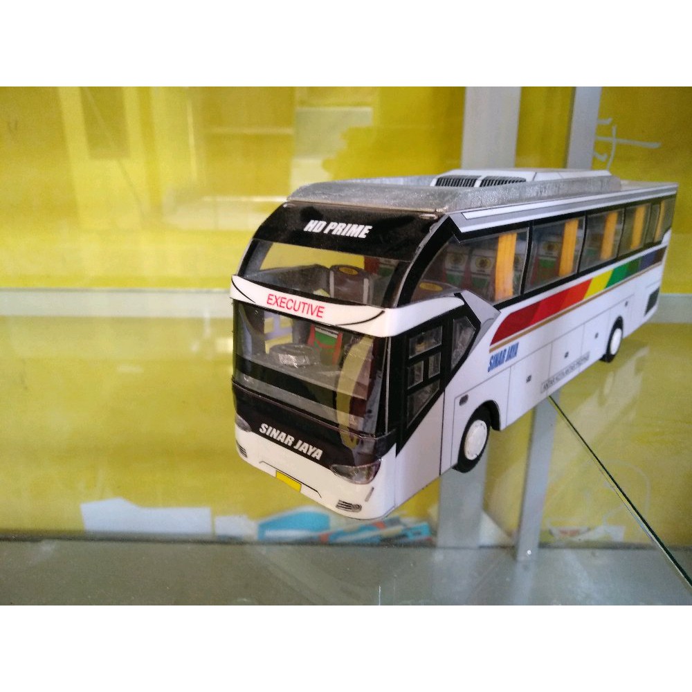 Jual Miniatur Bus Hd Prime Sinjay | Miniatur Bis Full Interior ...