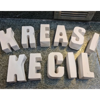 Jual DIY painted plaster letters | Mewarnai gyps huruf| Huruf Satuan ...