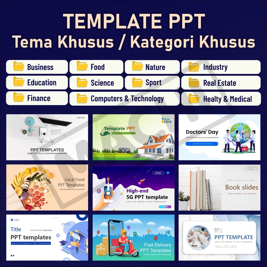 Jual Template Powerpoint PPT Tema Khusus / Kategori / Spesial (++Bonus ...