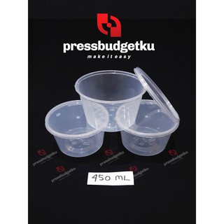 cup puding / tempat sayur / wadah plastik / kotak puding 450 ml ...