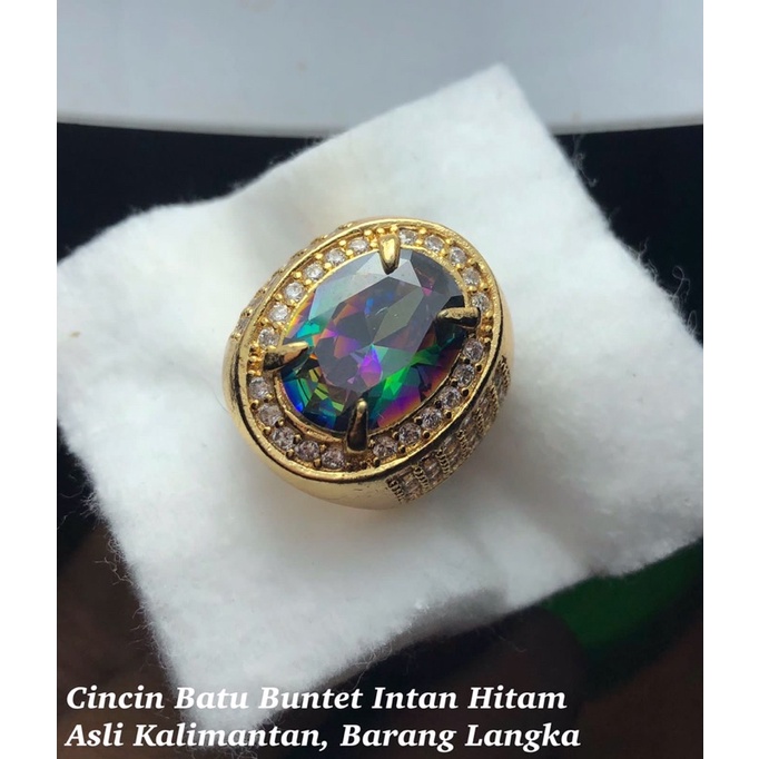 Jual Cincin Batu Buntet Intan Hitam Asli Kalimantan | Shopee Indonesia