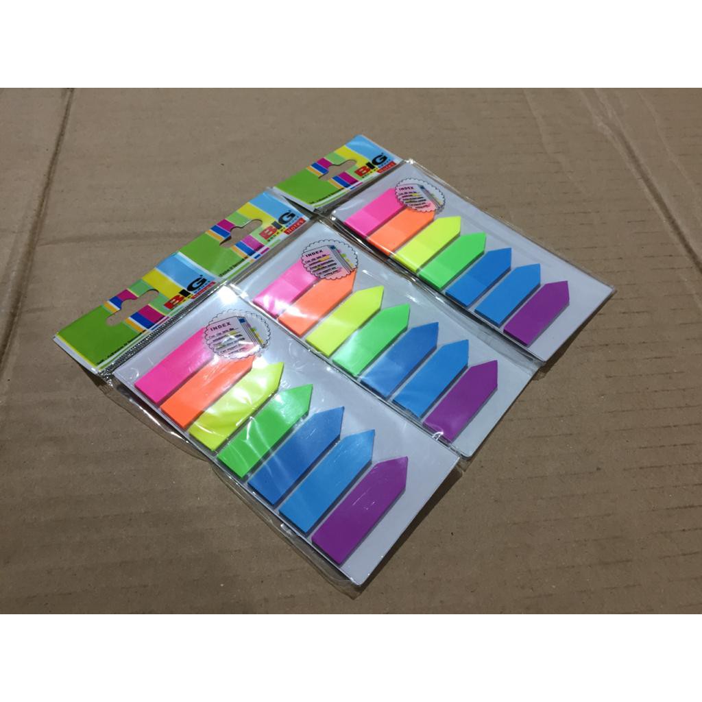 Jual Sticky Notes BIG Index ( 7 Warna Panah ) | Shopee Indonesia