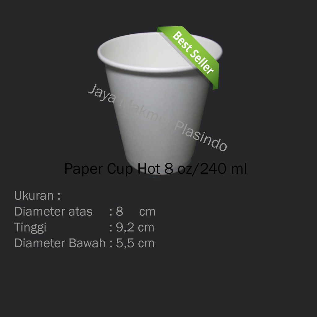 Paper Cup Ukuran 8 Oz Atau 240 Ml Shopee Indonesia