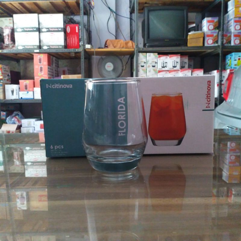 Jual GELAS KACA FLORIDA CITINOVA/GELAS JUICE/GELAS WINE //GELAS ICE ...