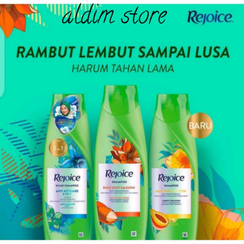 Jual Rejoice Shampoo Rich Soft Smooth / Anti Ketombe 3-in-1 / Korean Jeju Rose 340ml | Shopee ...