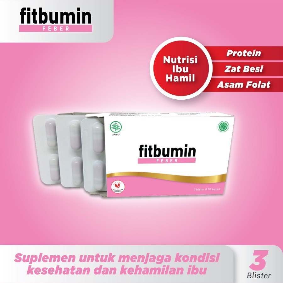 Jual Fitbumin Feber Pregnancy Suplemen Ibu Hamil - 30 Kapsul ( HALAL ...