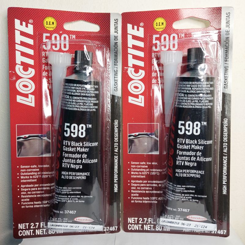 Jual Lem Silicone Gasket Loctite 598 RTV Silicone Gasket Black | Shopee ...