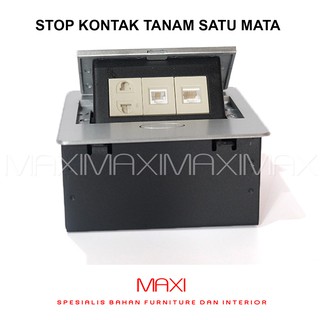 Jual STOP KONTAK TANAM MEJA LANTAI LAN HITAM SPACELINE | Shopee Indonesia