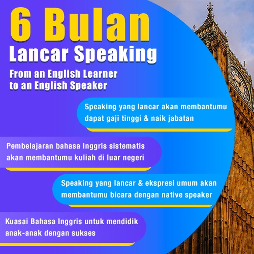 Jual 6 Bulan Lancar Speaking From An English Learner To An English