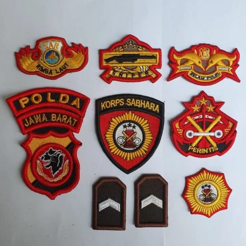 Jual ATribut Bordir Polri Sabhara Dan lainya | Shopee Indonesia