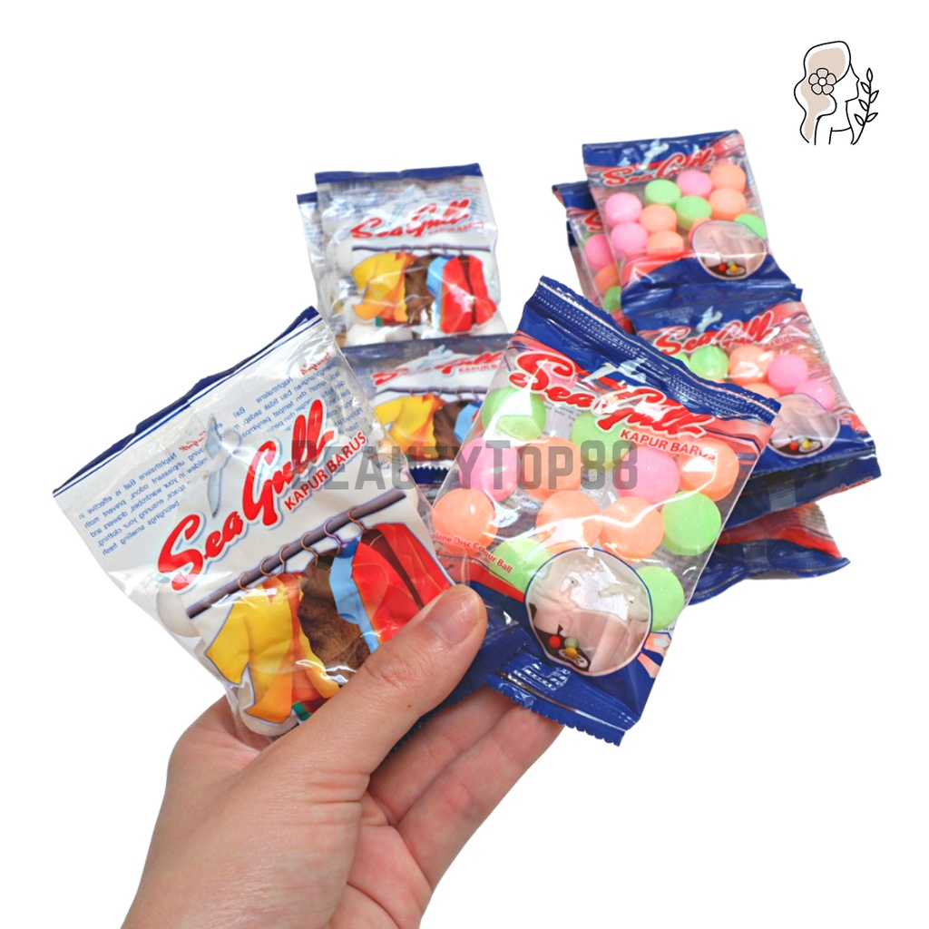 Jual Kamper Seagull Sachet 25gr / Naphthalene Set Putih & Warna Warni ...
