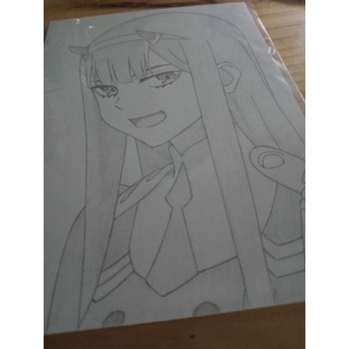 Jual Sketsa Gambar Zero Two Anime Darling In The Franxx | Shopee Indonesia
