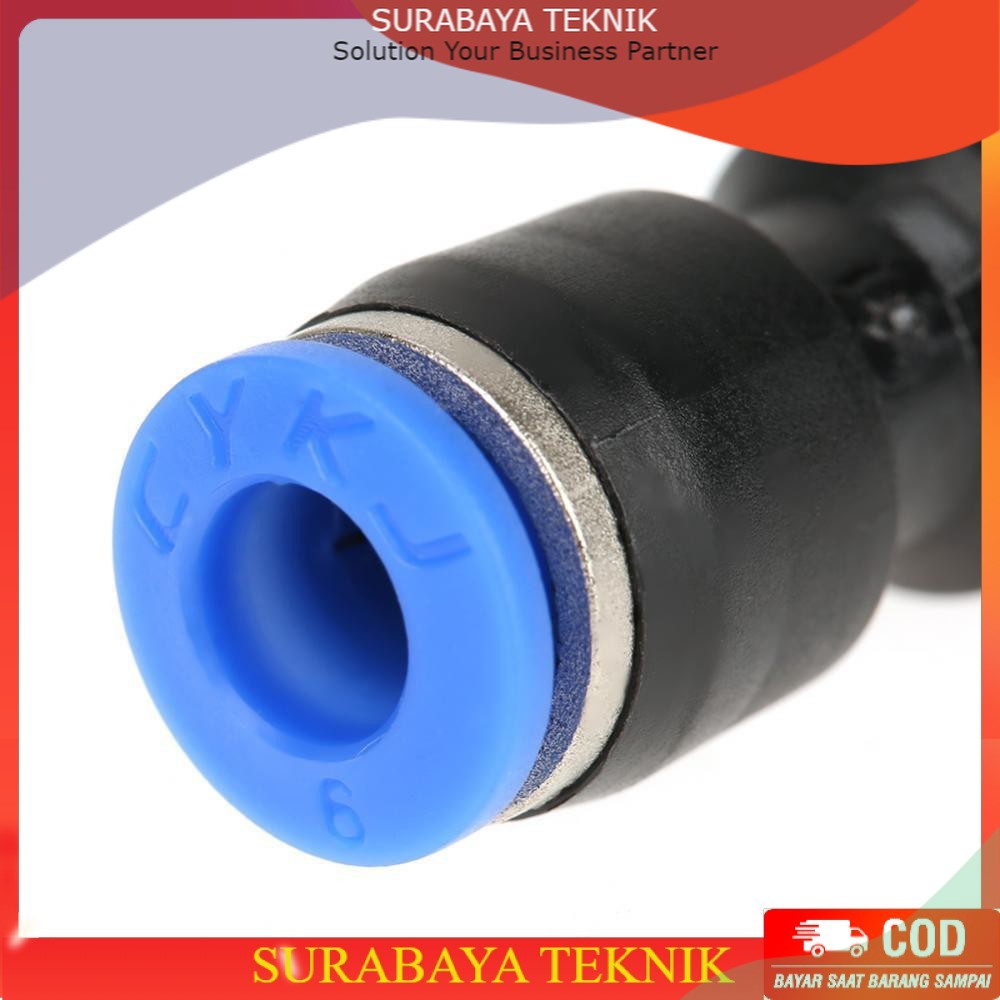 Jual FITTING 6mm PNEUMATIC PUSH IN FITTING STRAIGHT LURUS | Shopee ...