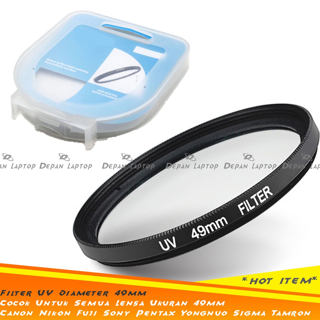 Jual Filter UV Lensa Kamera ukuran diameter lens 49mm | Shopee Indonesia