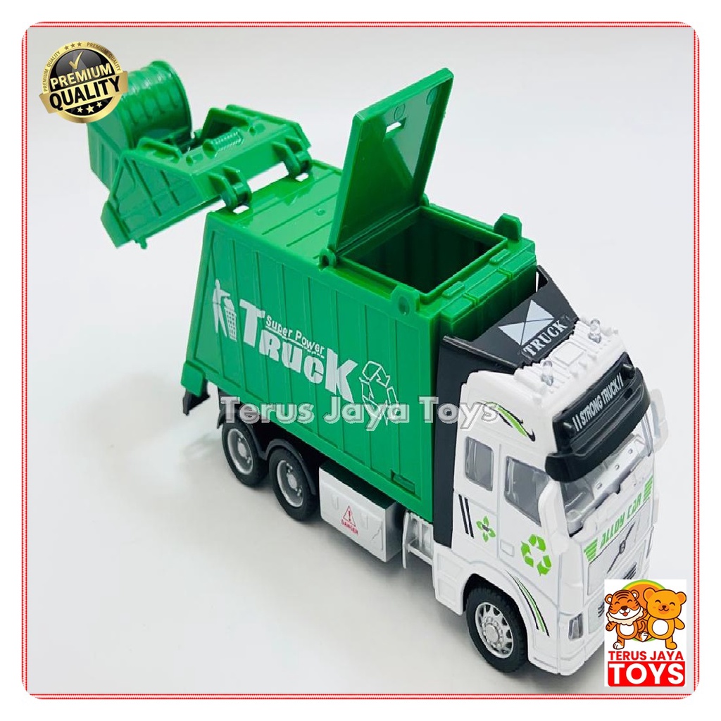 Jual Mainan Mobil Besi Truk sampah / Garbage Truck Diecast | Shopee ...