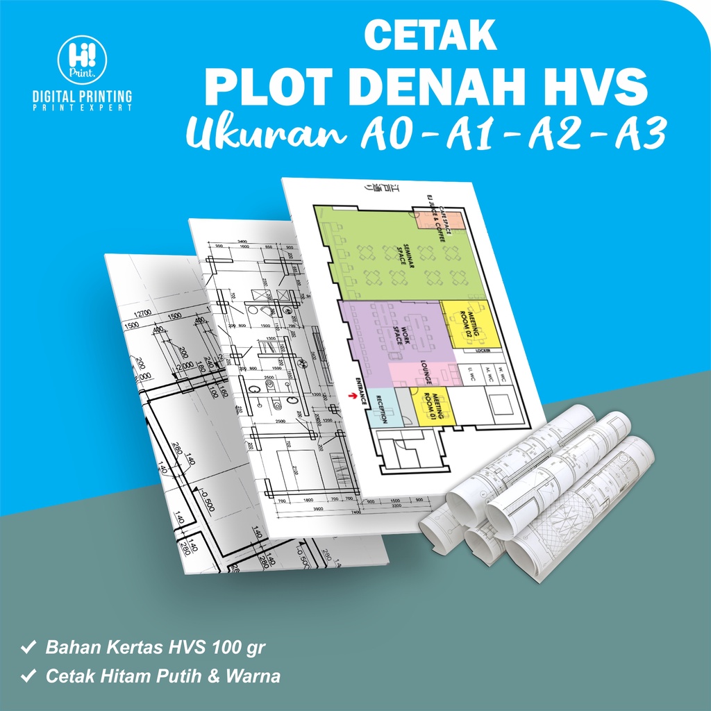 Jual Cetak Plot Denah HVS A0 A1 A2 A3 | Shopee Indonesia