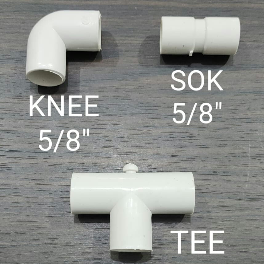 Jual Knee 5/8" . Sok 5/8 Tee 5/8" aksesoris Pipa Listrik dan air 5/8 ...