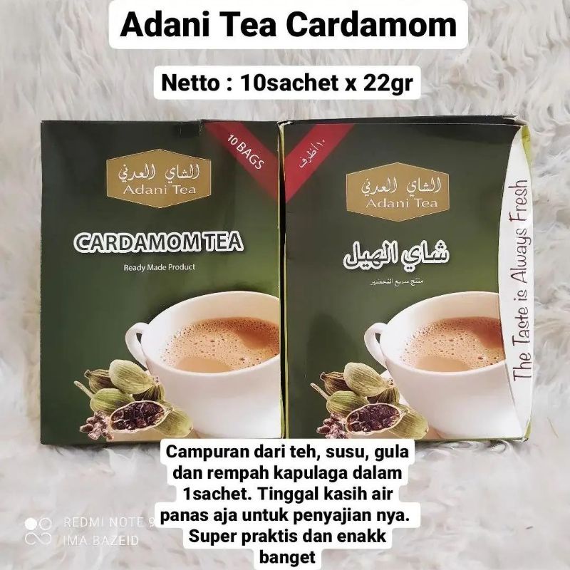 Jual Teh adeni instan 10sachet adeni tea cardamom adani teh arab ...