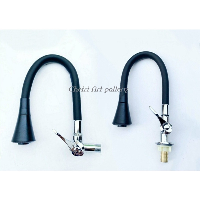 Jual Kran Dapur angsa fleksibel Black Terompet Murah / Body kran Cuci ...