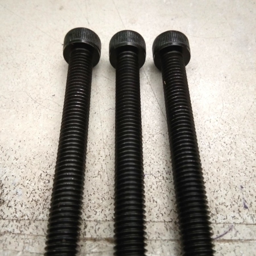 Jual BAUT L M8X100 BAJA M8 X 100 HITAM PANJANG 10CM KUNCI L6 L 6 HEX HEAD SOCKET SCREW FULL DRAT ...