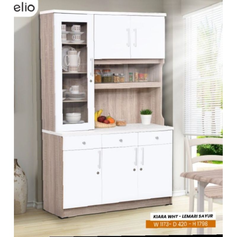 Jual Lemari Makan Lemari Dapur Kitchen Set Rak Piring Minimalis ...