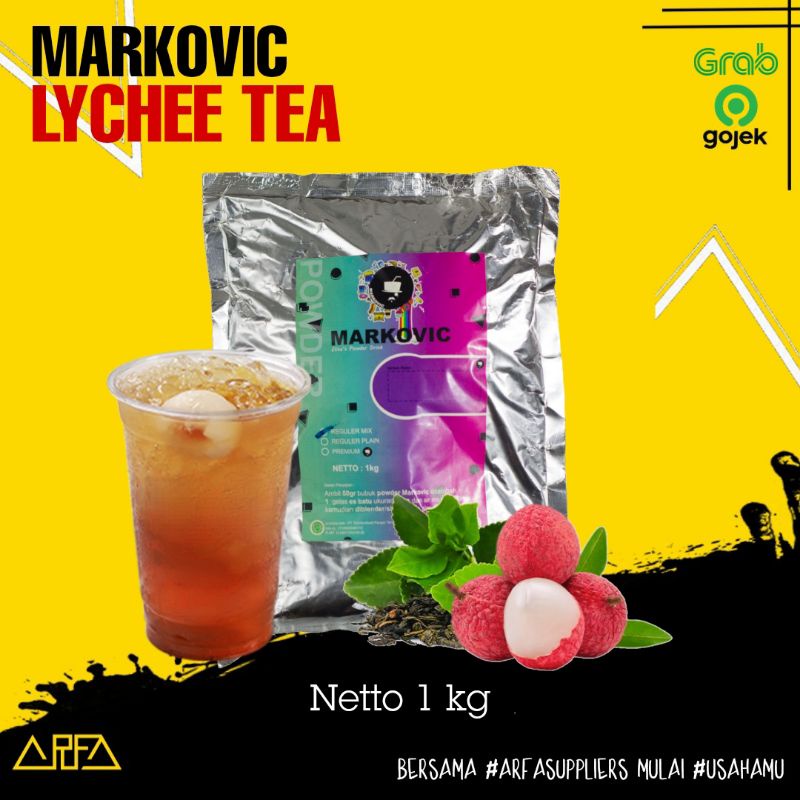 Jual Bubuk Minuman Leci Tea Markovic Mix 1kg | Shopee Indonesia