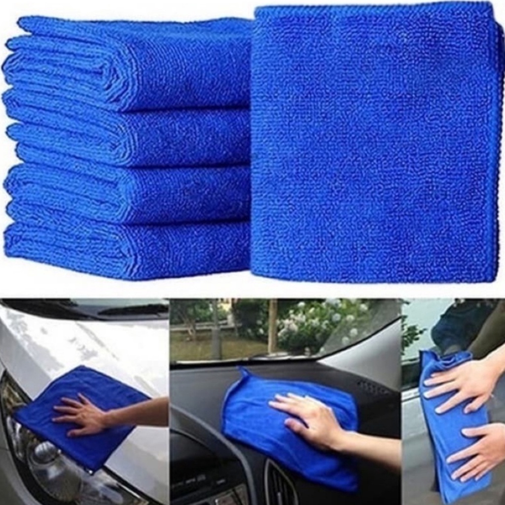 Jual Kain lap microfiber 30 cm x 30 cm biru | Shopee Indonesia