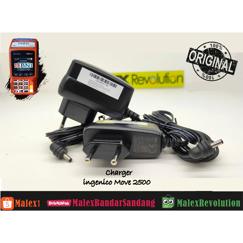 Jual Adaptor Original Mesin EDC Ingenico MOVE 2500 | Shopee Indonesia