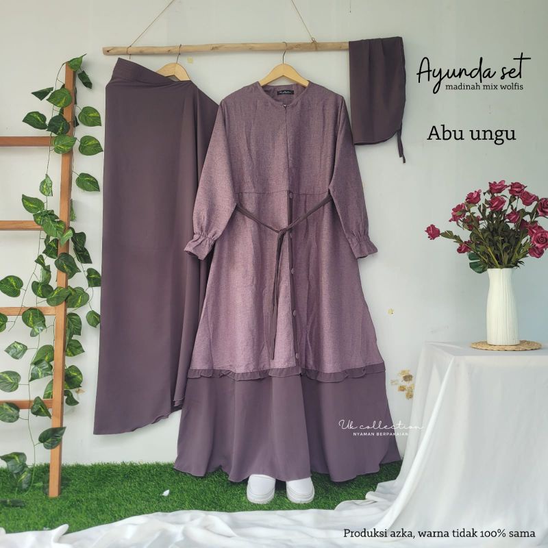 Jual GAMIS SYARI KATUN MADINAH MIX WOLFIS PREMIUM Set Ayunda Khimar Cadar Original | Shopee ...