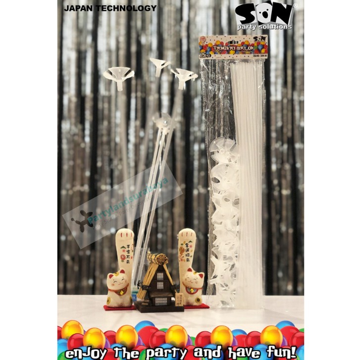 Jual Tangkai Balon / Stick Balon isi 50 pcs (Transparant) | Shopee ...