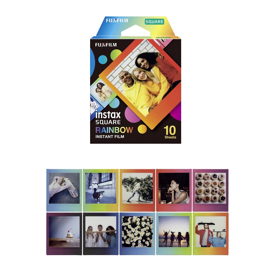 Jual Fujifilm Instax Square Film Rainbow Refill Instax Paper | Shopee ...