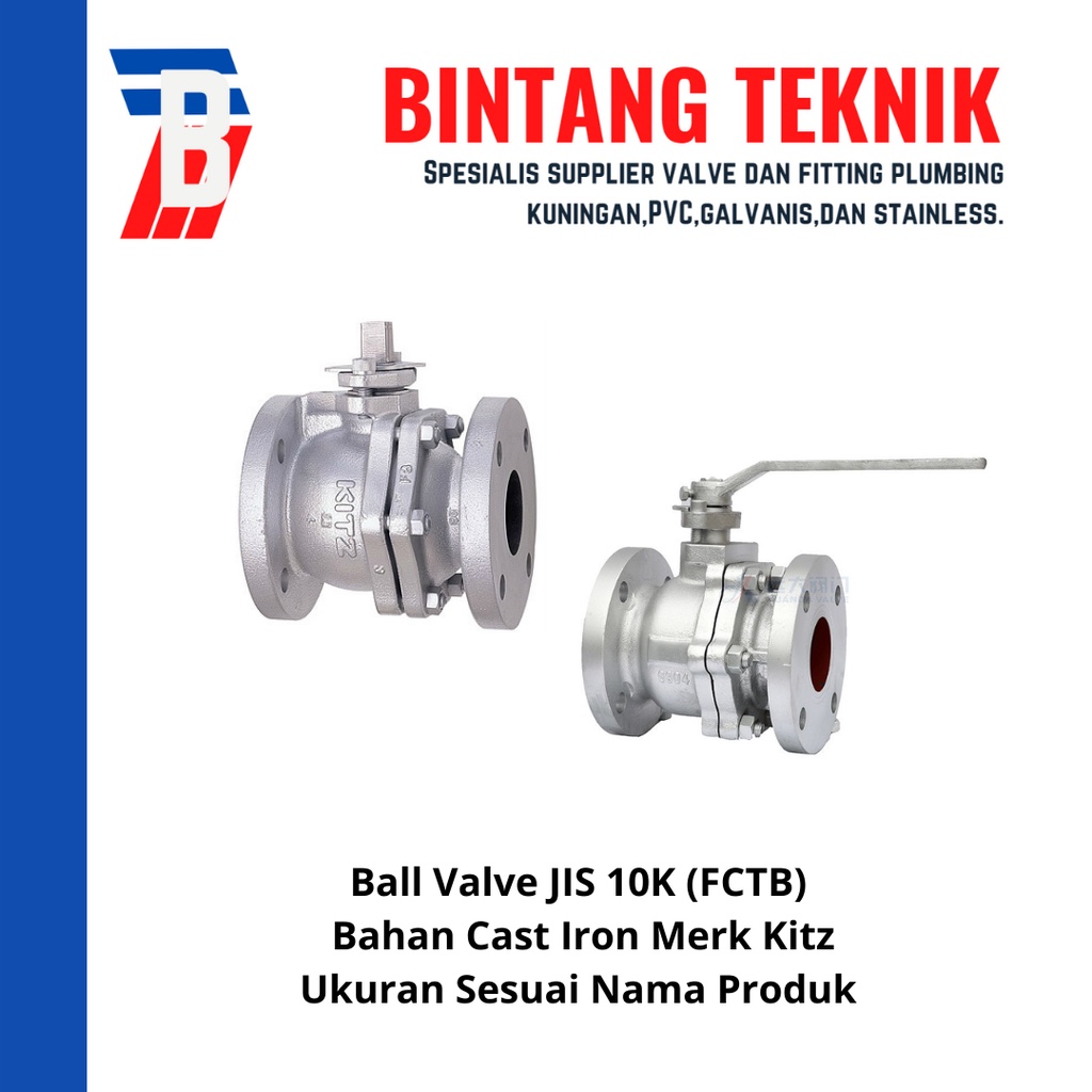 Jual Ball Valve 6" inch Flange JIS10K Merk Kitz Fig. FCTB | Shopee Indonesia