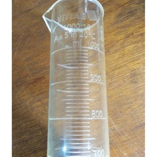 Jual Tabung Gelas Ukur PMP 1 Liter Vitlab Untuk Test Density Bahan ...