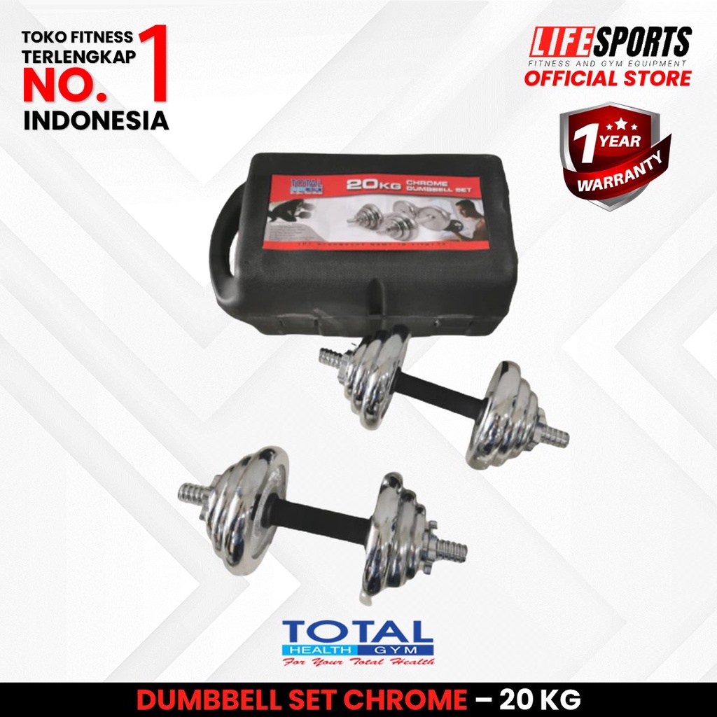 Jual TOTAL HEALTH GYM - New Alat Olahraga Latihan Angkat Beban Fitness Gym Total Sport Chrome ...