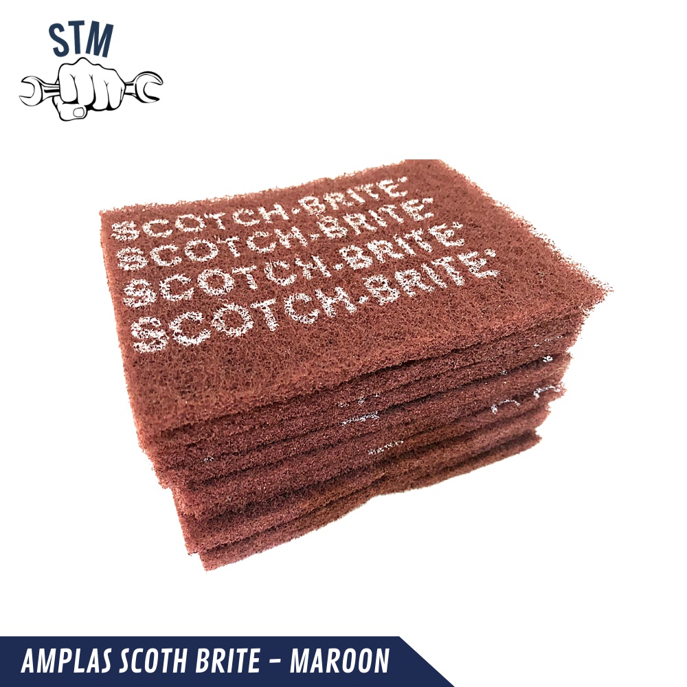 Jual Amplas Scotch Brite / amplas serabut coklat marun | Shopee Indonesia