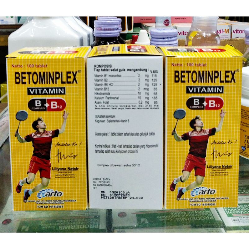 Jual BETOMINPLEX VITAMiN B COMPLEX B12 ARTO-Pot isi 100 Tablet-Murah ...