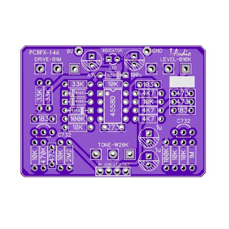 Jual T-Audio PCBFX-146 Based On Boss SD1 Super Overdrive Guitar Effect ...