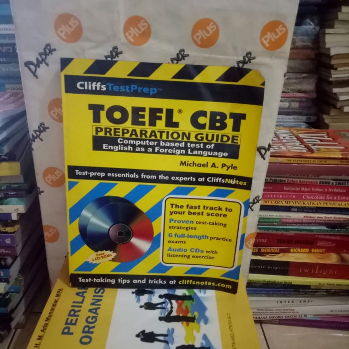 Jual ORI CLIFFS TESTS PREP TOEFL CBT PREPARATION GUIDE PLUS 2 KEPING CD ...