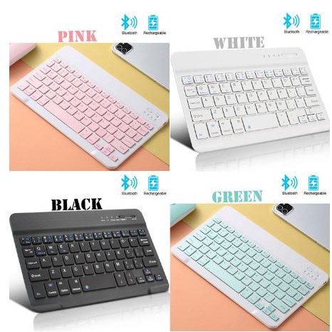 Jual Keyboard Wireless Universal Slim Design Colourfull Bluetooth ...
