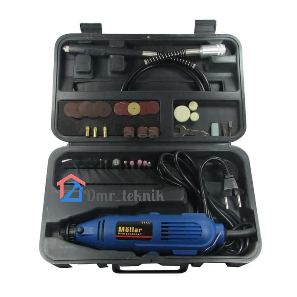 Jual MOLLAR Mini Die Grinder Set 40 Pcs Tuner Set Gerinda Mini 130 Watt ...