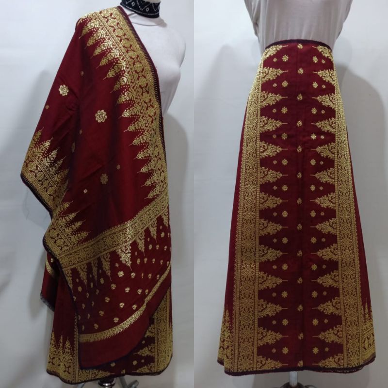 Jual Songket Palembang Asli Motif Cantik Manis Sutera Gebeng | Shopee Indonesia