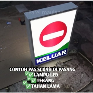 Jual rambu IN OUT petrashop neon box | Shopee Indonesia