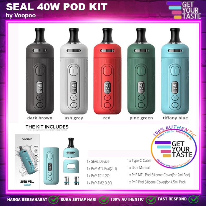 Jual Voopoo SEAL 40W 1200mAh Pod Kit Authentic by Voopoo Indonesia ...